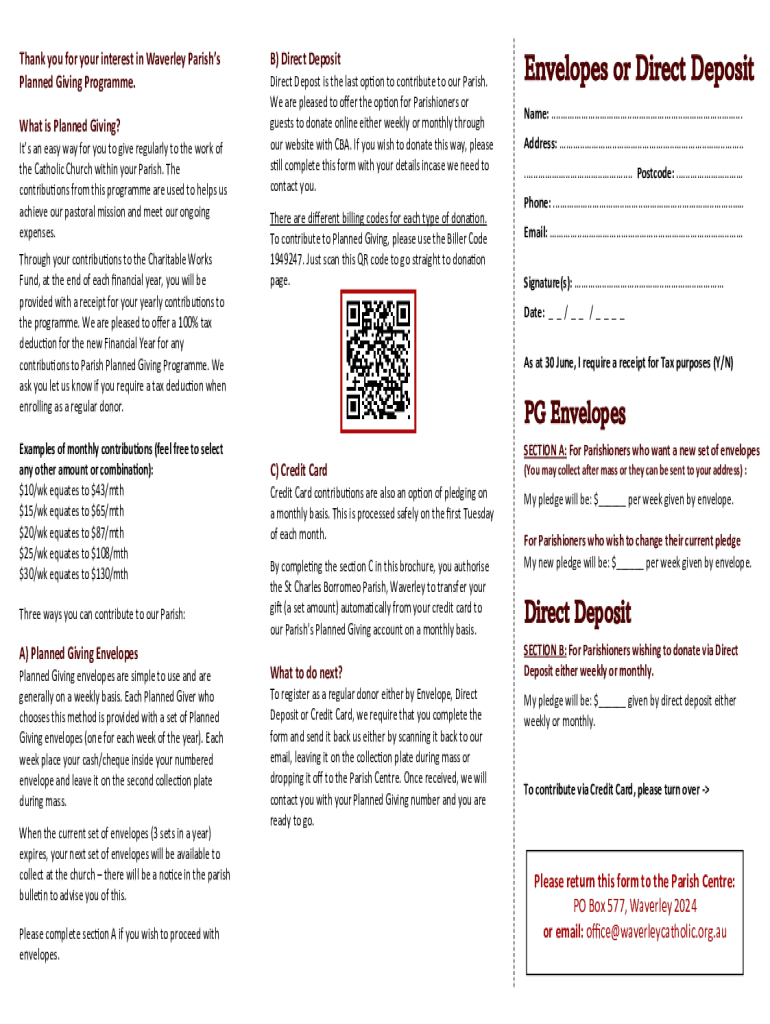 Fillable Online Leaving a Legacy: How Planned Giving Impacts your ...