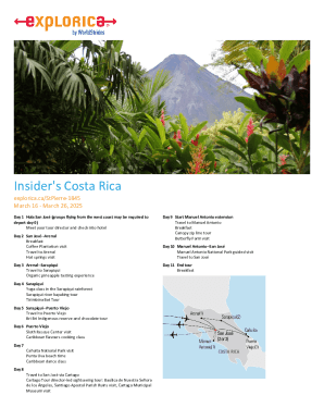 Fillable Online Communities of Costa Rica In Depth: Explorica Volunteer ...