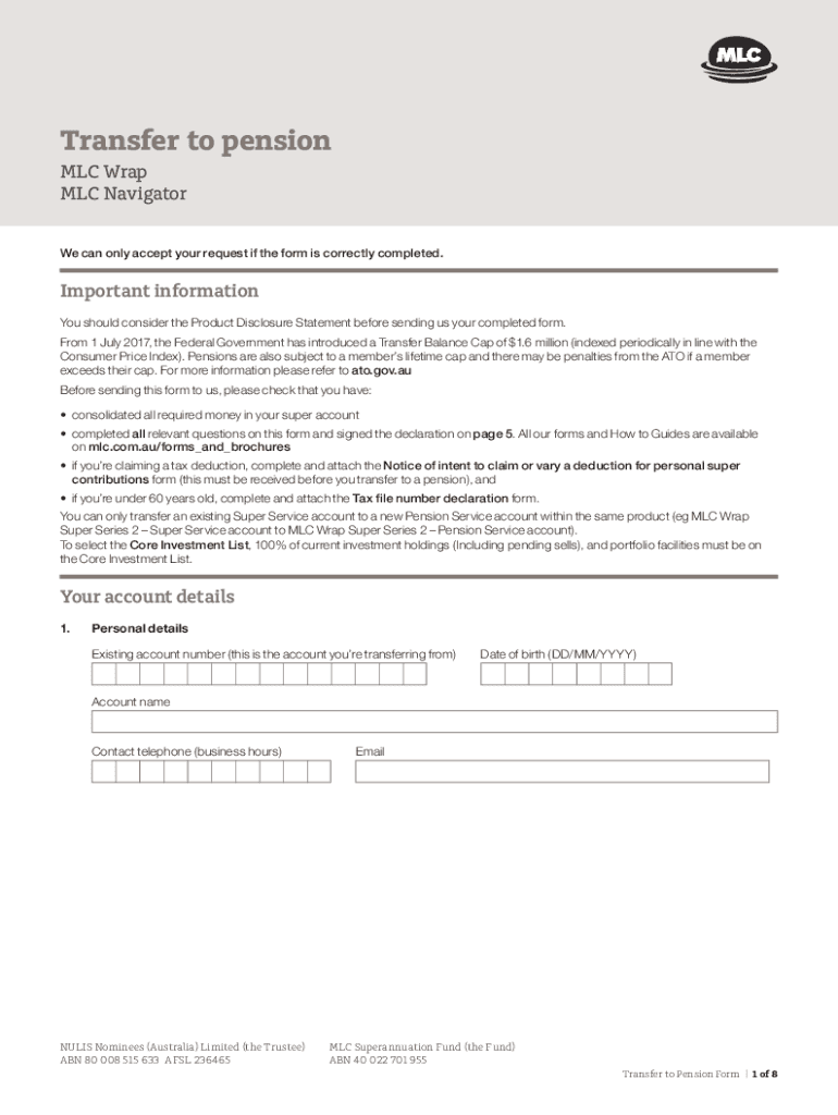 Fillable Online Fillable Online MLC Wrap and MLC Navigator Transfer to ... Fax Email Print ...