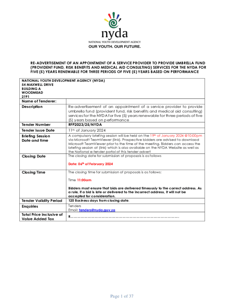 Fillable Online Insurance and Medical Aid Services Tenders in Gauteng ...