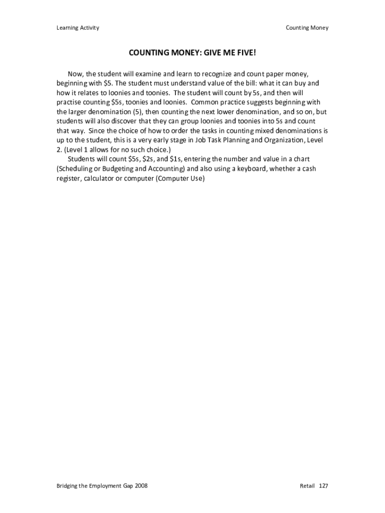 Fillable Online Counting money worksheets Fax Email Print - pdfFiller