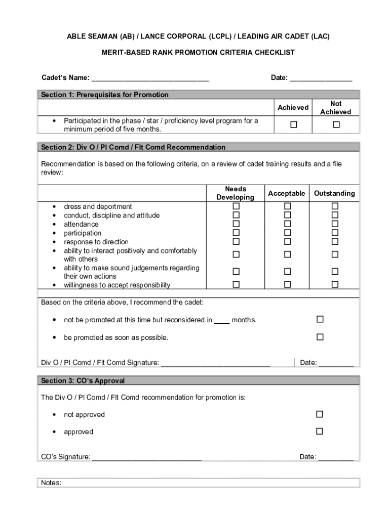 Fillable Online ABLE SEAMAN (AB) / LANCE CORPORAL (LCPL) / LEADING AIR ...