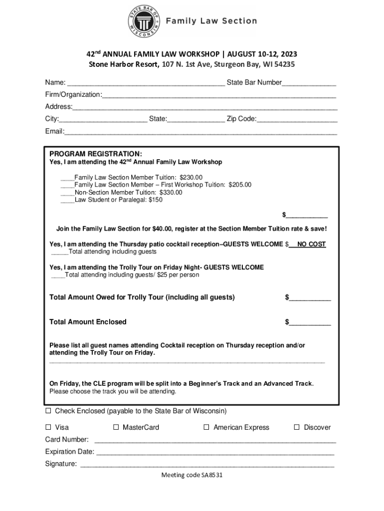 Fillable Online marketplace wisbar Attorneys Sausser and Ginzl Attend the 41st Annual Family ...