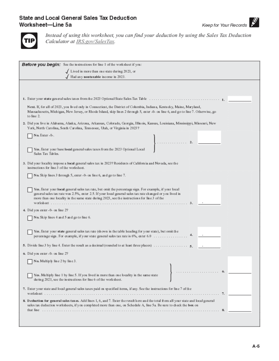 2023-2024 Irs Instructions A Form - Fill out and Edit Online PDF Template