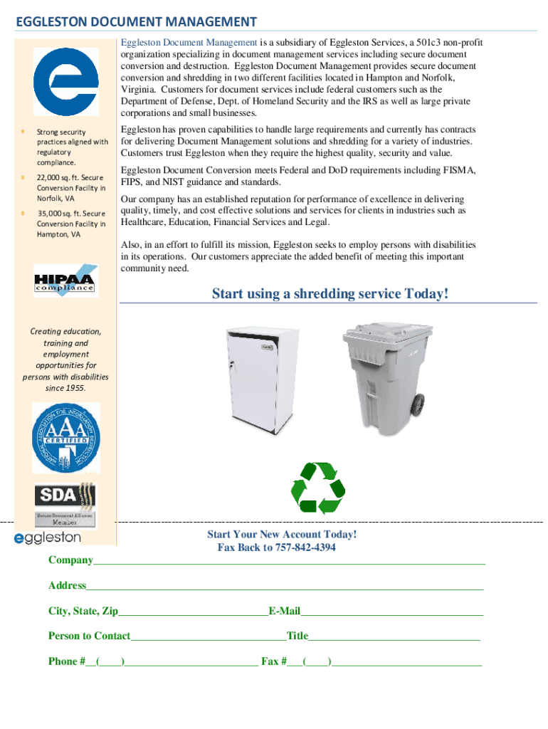Fillable Online Shredding Flyer Fax Email Print - pdfFiller