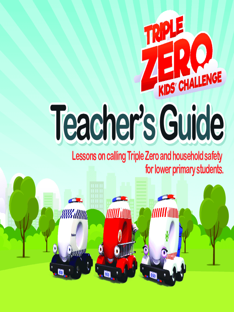 Fillable Online Triple Zero Kids' ChallengeNSW State Emergency Service ...