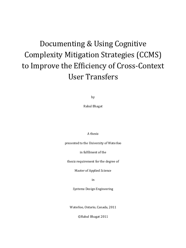 Fillable Online Documenting & Using Cognitive Complexity Mitigation ...