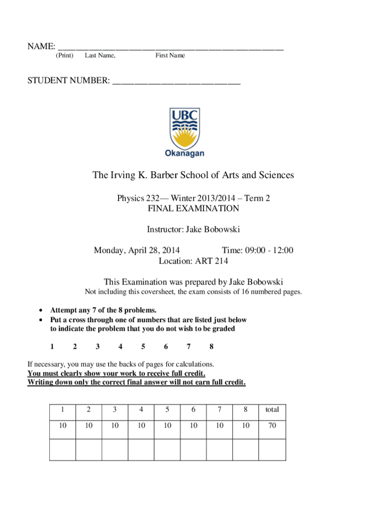 Fillable Online Q&A: Dr. Jake Bobowski on being Irving K. Barber ...