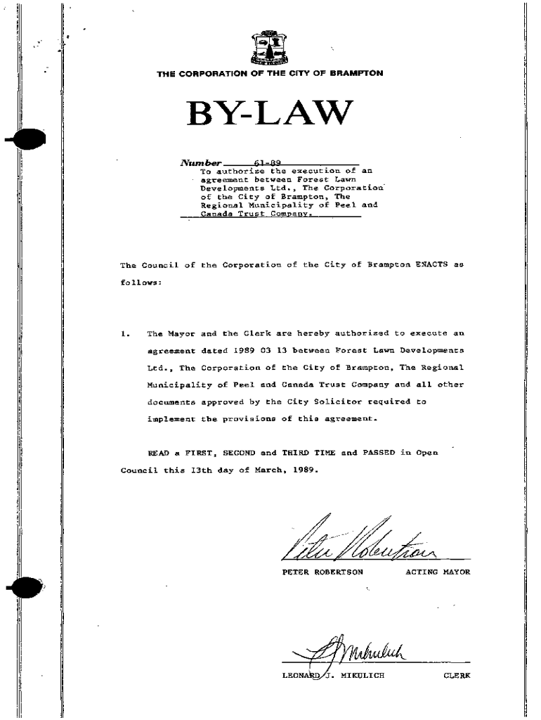 Fillable Online 61-89. Rezoning Site Plan Agreement Forest Lawn ...