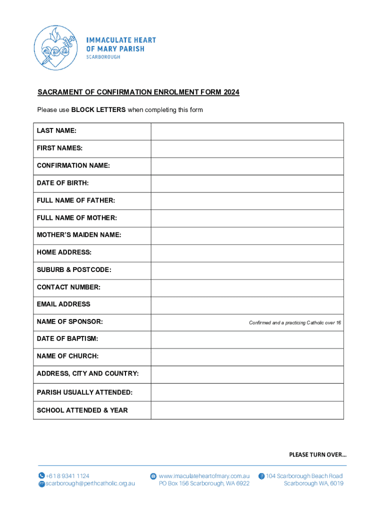 Fillable Online Are confirmation names legally added to our whole ... Fax Email Print - pdfFiller