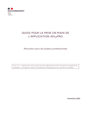 Remplissable En Ligne Guide de prise en main de l'application APLyPro ...