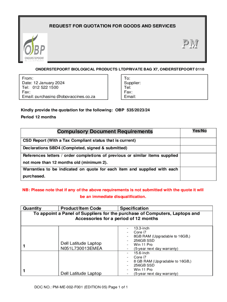 Fillable Online ONDERSTEPOORT BIOLOGICAL PRODUCTS LTDPRIVATE BAG X7 ...