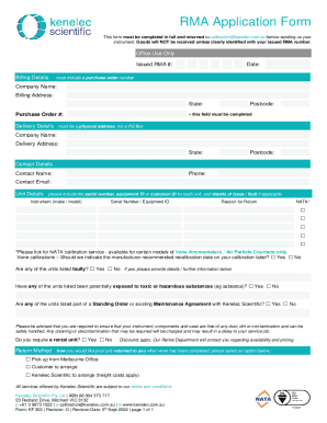 Fillable Online Return Materials Authorization (RMA) Fax Email Print ...