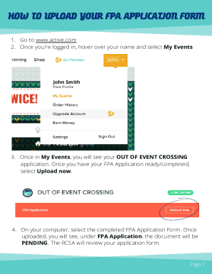 Fillable Online how to upload your fpa application form Fax Email Print - pdfFiller