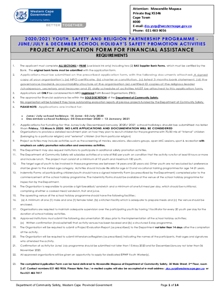 Fillable Online Western Cape Government - Forms Fax Email Print - pdfFiller