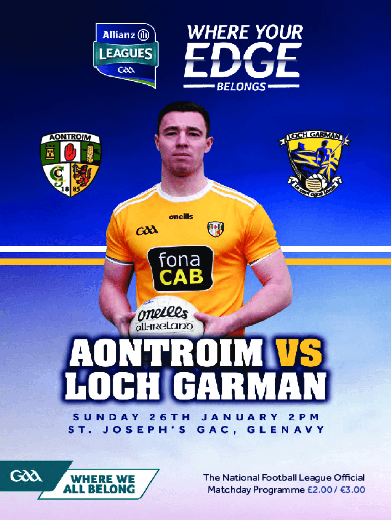 Fillable Online The National Football League Official Matchday ...