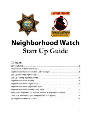 Fillable Online Neighborhood watch Starter Kit Fax Email Print - pdfFiller