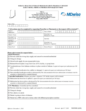 Fillable Online Indiana Health Coverage Programs (Ihcp) Pharmacy ...