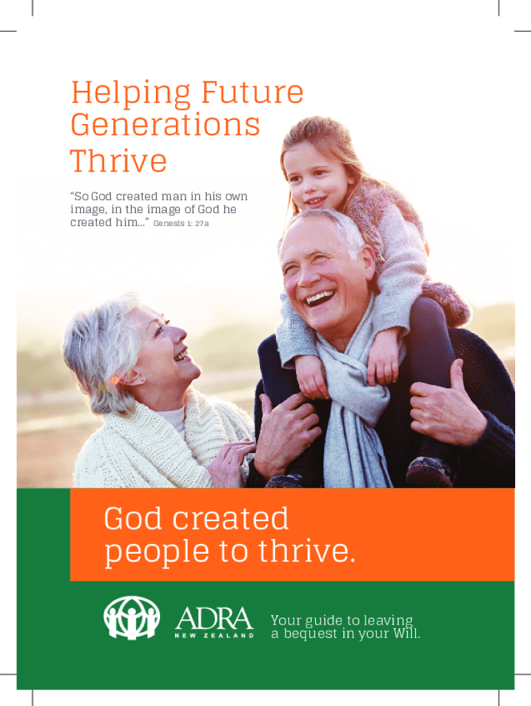 Fillable Online adra org Helping Future Generations Thrive God created ...
