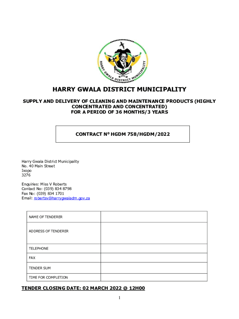 Fillable Online Request for formal... - Harry Gwala District Municipality Fax Email Print ...