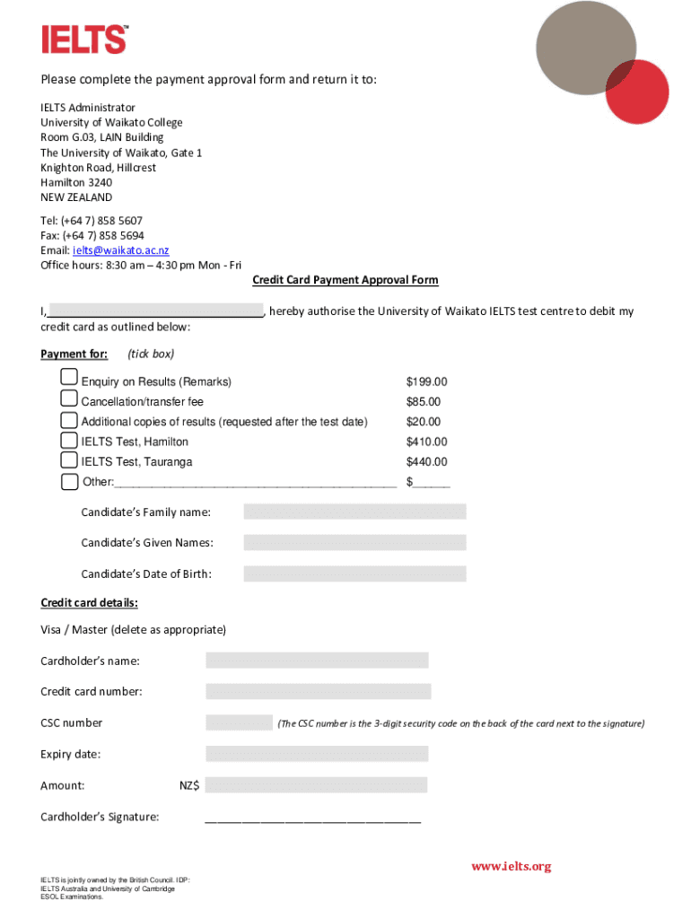 Fillable Online Please complete the payment approval form and return it ...