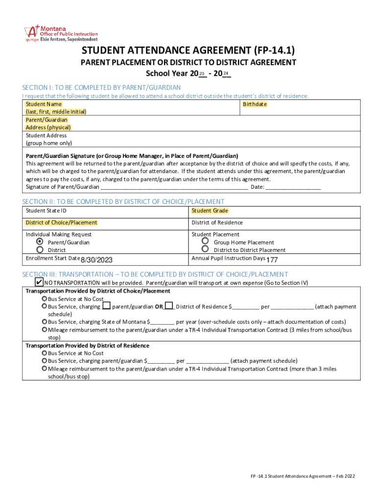Fillable Online Student Out of District OPI Form FP-14 Fax Email Print ...