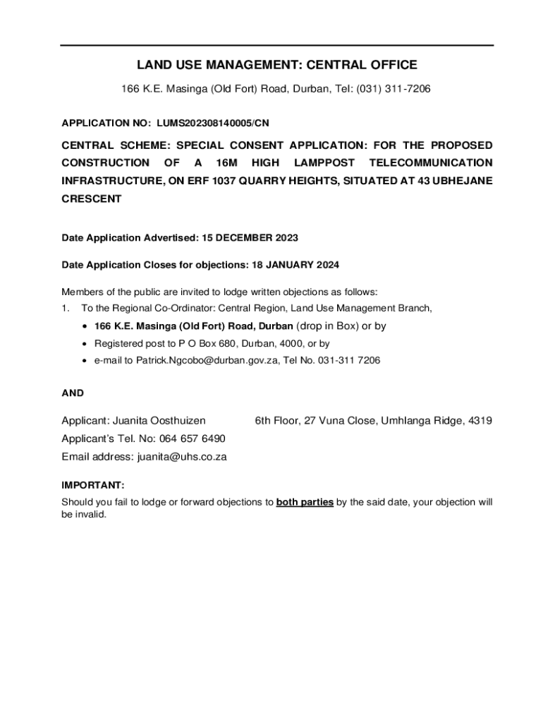 Fillable Online SCHEME 166 KE Masinga Road, Durban APPLICATION NO Fax ...