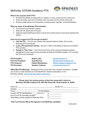 Fillable Online 23-24 PTA Membership Form Fax Email Print - pdfFiller