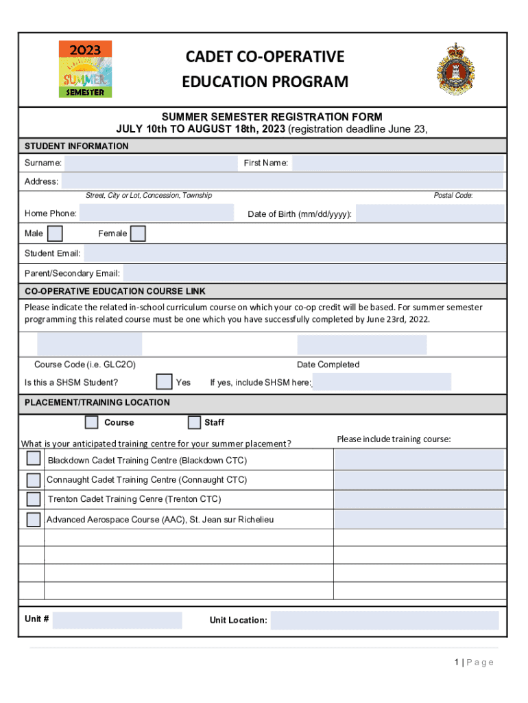 Fillable Online Cadet Summer Training - Army.mil Fax Email Print - pdfFiller