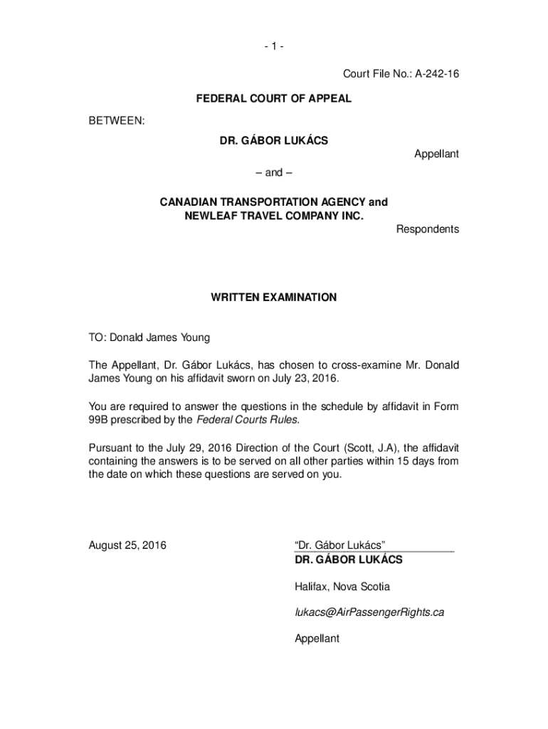 Fillable Online docs airpassengerrights Both sides claim victory after Federal Court of Appeal ...