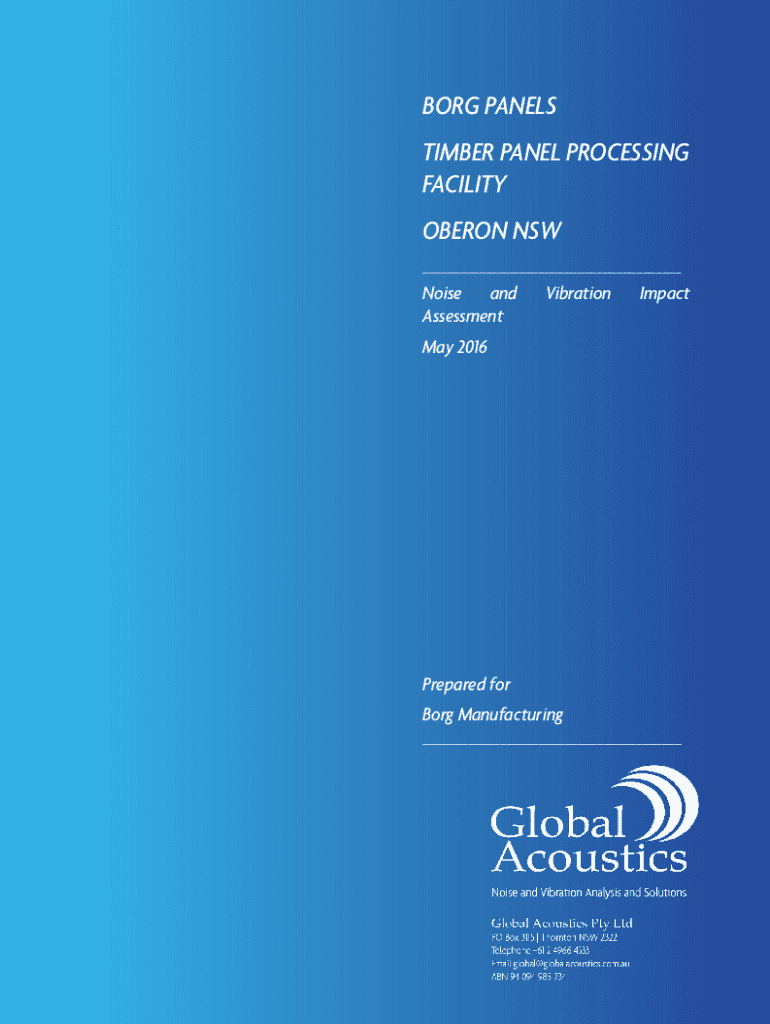 Fillable Online Borg Panels, Timber Panel Processing Facility, Oberon ...