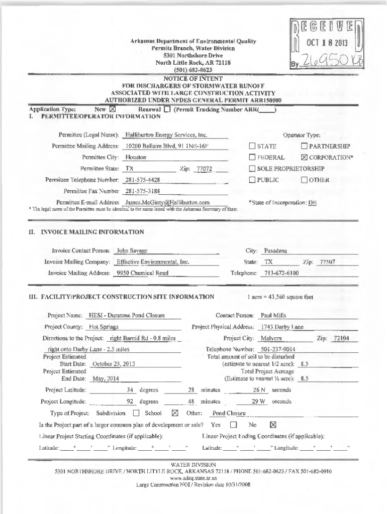 Fillable Online 1. The US Army Corps of Engineers, Little Rock District ...
