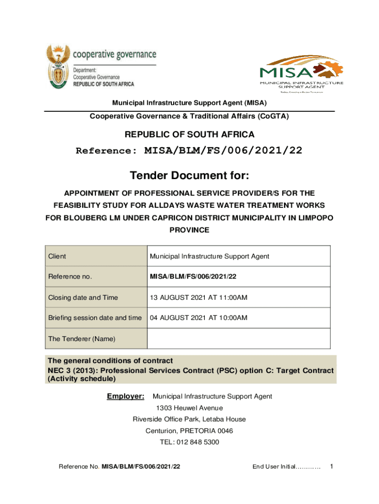 Fillable Online Cooperative Governance & Traditional Affairs (CoGTA) Fax Email Print - pdfFiller