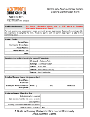Fillable Online Community Announcement Boards Fax Email Print - pdfFiller