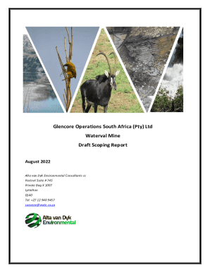 Fillable Online Glencore operations South Africa (pty) LTD. raft ...