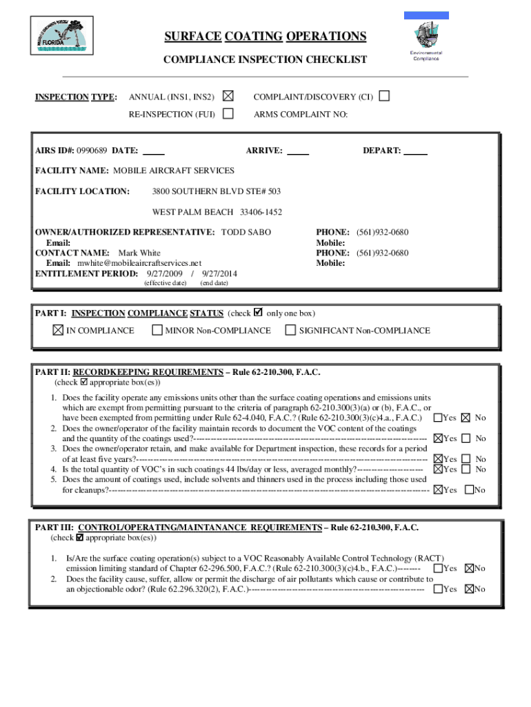 Fillable Online arm-permit2k dep state fl Permit No.: AQGP-027 Assessment Report Page 1 of 4 ...