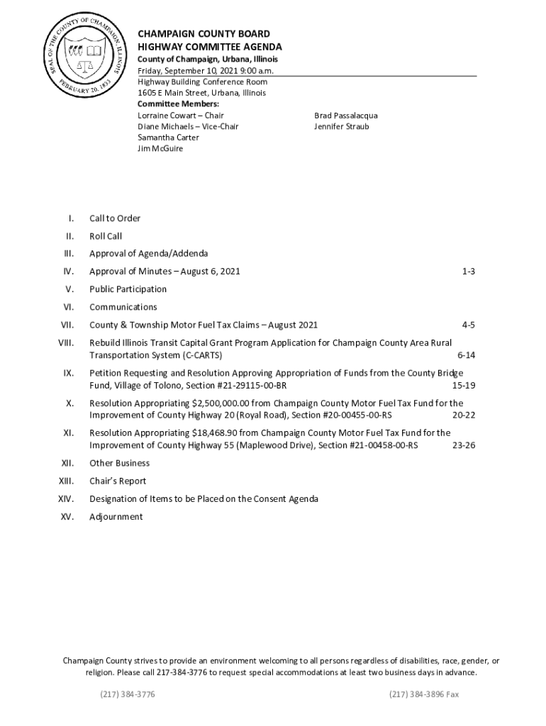 Fillable Online Board Members & District Maps - Champaign County Clerk Fax Email Print - pdfFiller