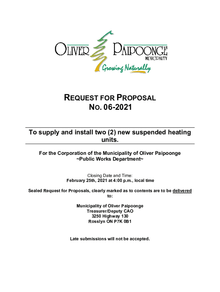 Fillable Online (RFP) REQUEST FOR PROPOSALS Fax Email Print - pdfFiller