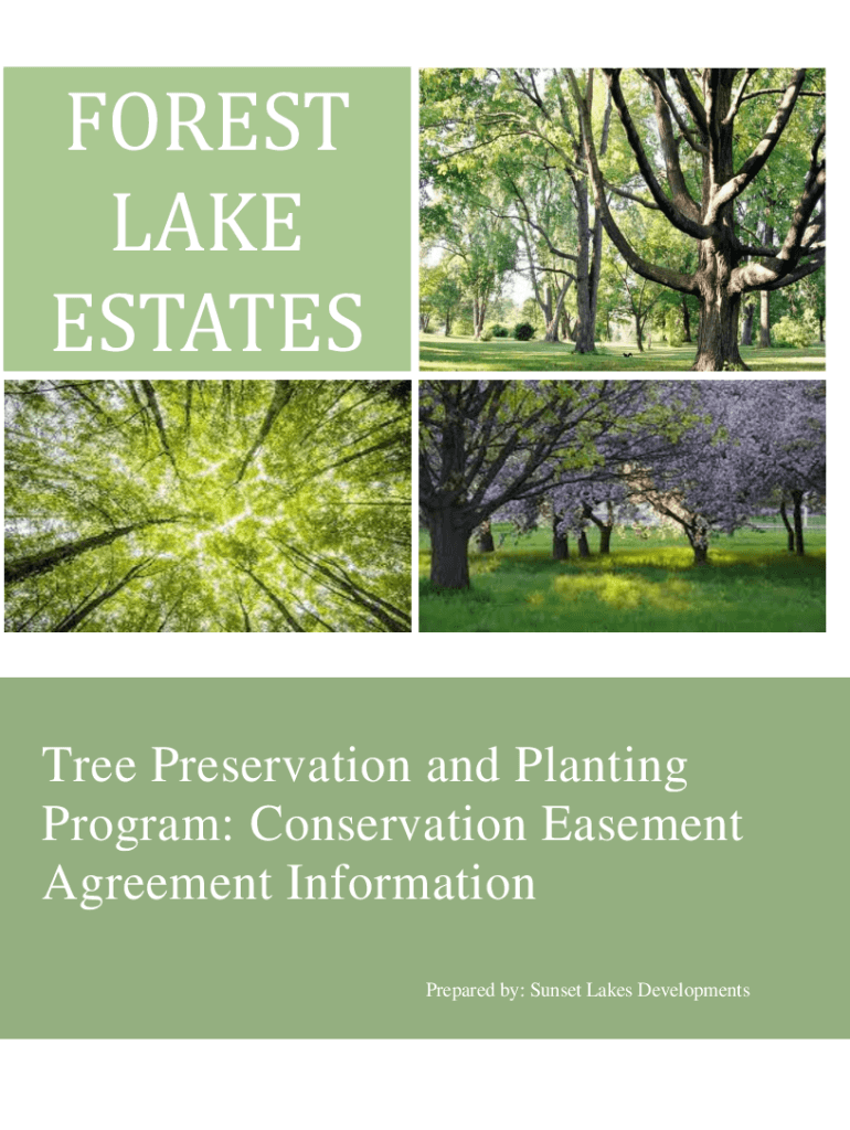 Fillable Online Forest Conservation Easements for Land Trusts Program ...