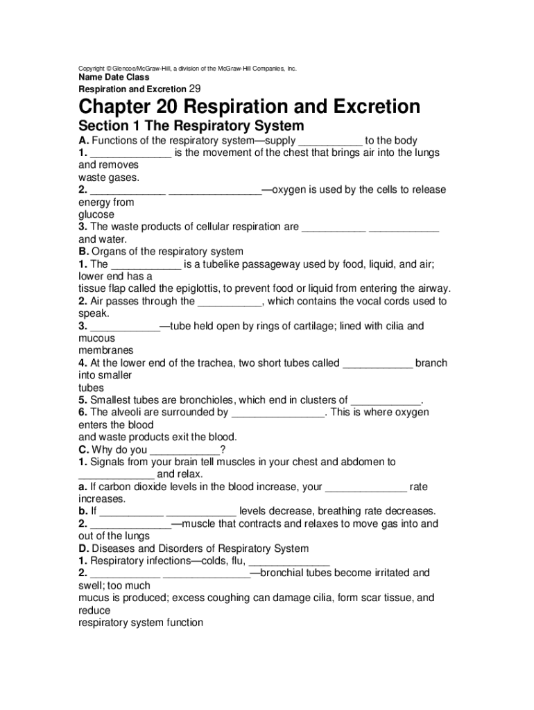 Fillable Online Reading-worksheets-Respiration-and-Excretion.pdf Fax Email Print - pdfFiller