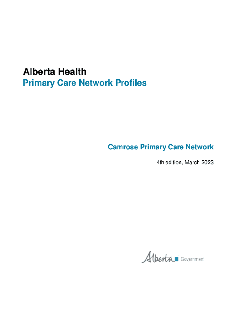 Fillable Online open alberta Primary Health Care PCN - Camrose Primary ...