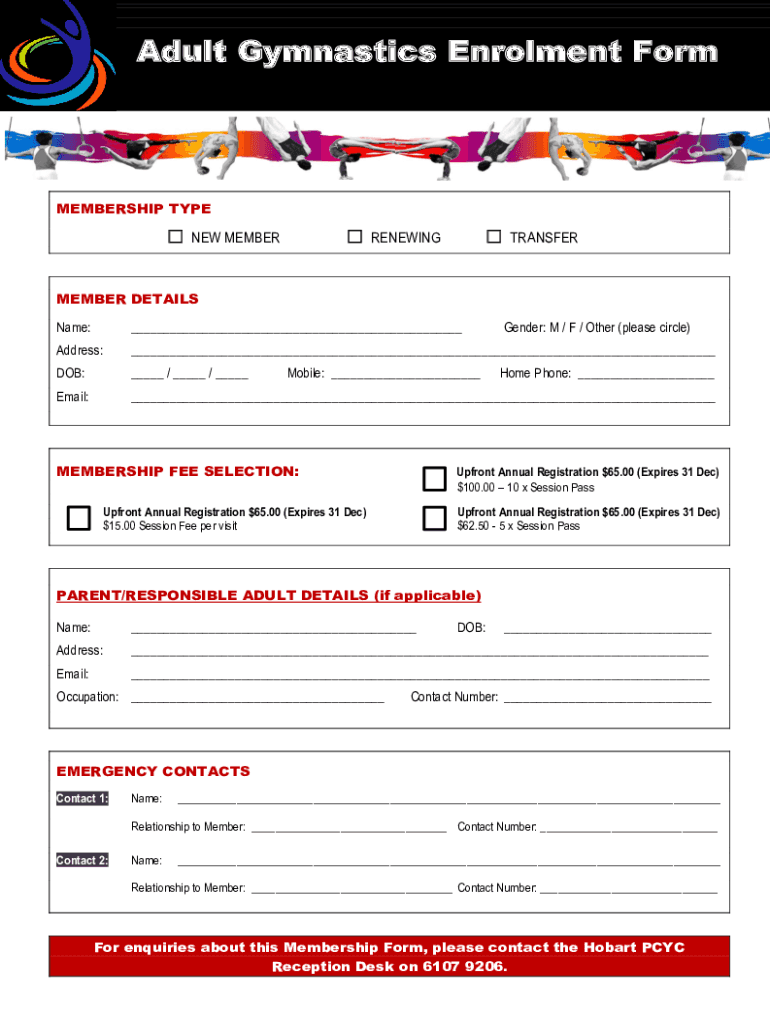 Fillable Online Gymnastics Center in Martinez, GA Gymnastics Gold Fax Email Print - pdfFiller