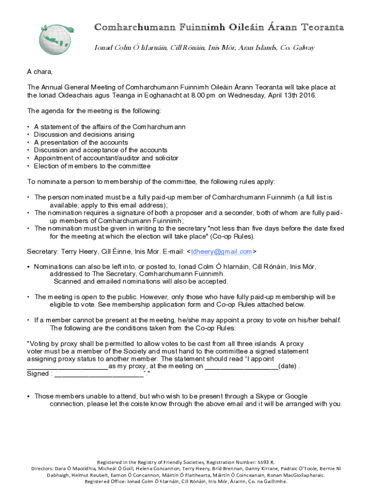 Fillable Online Aran Islands Energy Co-opAran Islands Energy Co-op Fax ...