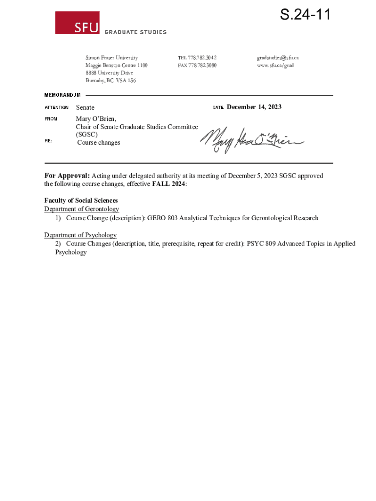 Fillable Online GERO 803 - Graduate Course Change Form (5).pdf Fax Email Print - pdfFiller