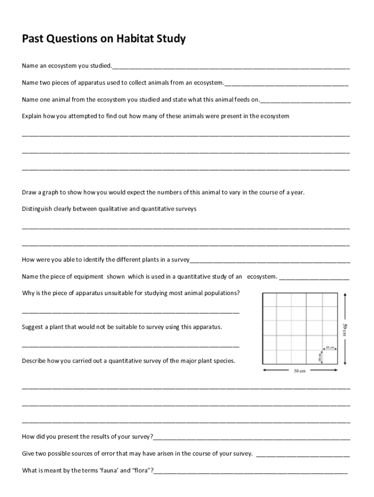 Fillable Online The study of an ecosystem past papers Flashcards Fax ...