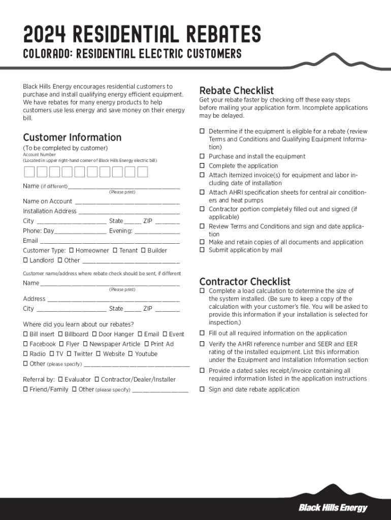 Fillable Online Colorado electric residential rebates Fax Email Print ...