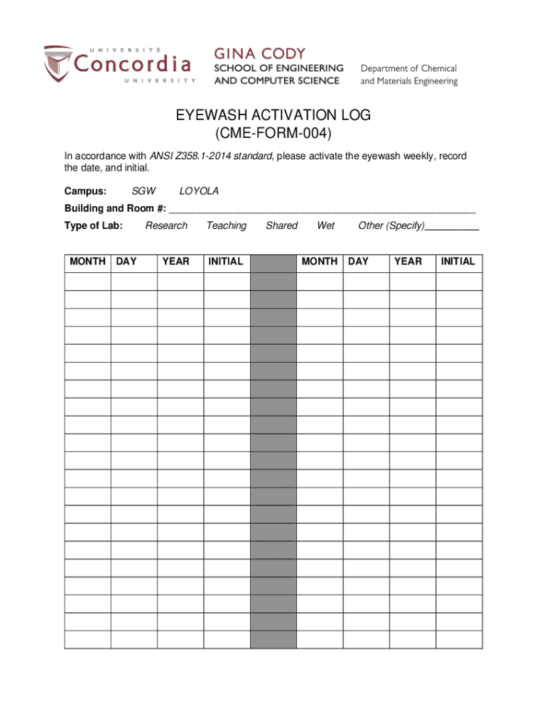 Fillable Online How to Conduct the ANSI Z358.1 Annual Inspection - YouTube Fax Email Print ...