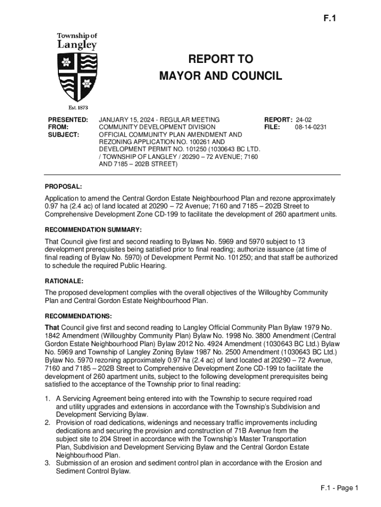 Fillable Online Township of Langley - File #: O21-4730 Fax Email Print ...