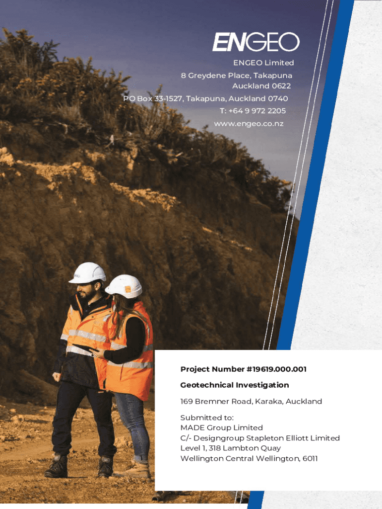 Fillable Online Geotechnical Engineering Services - ENGEO Fax Email ...