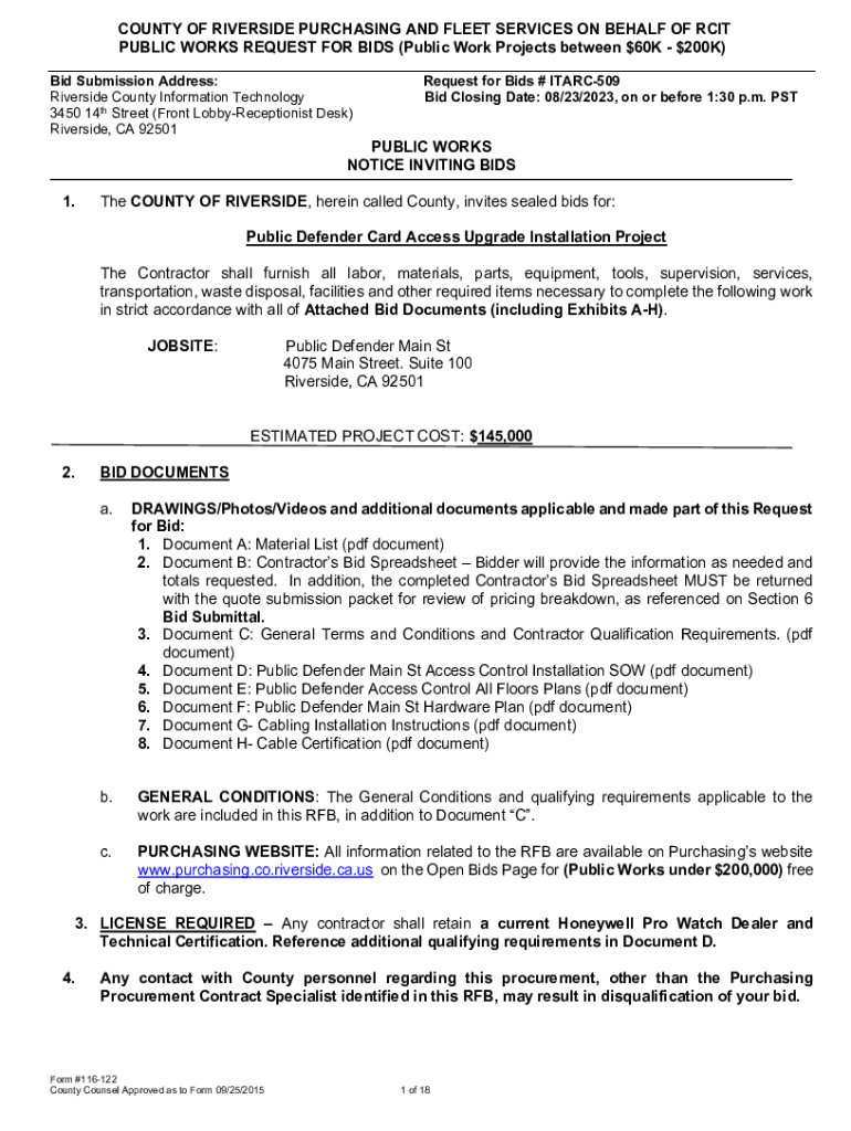 Fillable Online riverside county information technology Bids, RFP & Government ... Fax Email ...